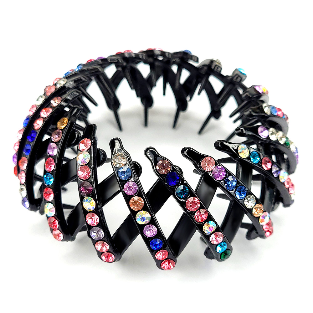 Agrafa de Păr Extensibila cu Pietricele, Model 'Multicolor'