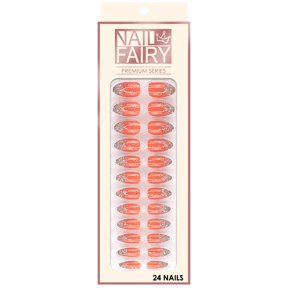 Set 24 Unghii Reutilizabile cu Manichiura Instant, Forma Migdala ...