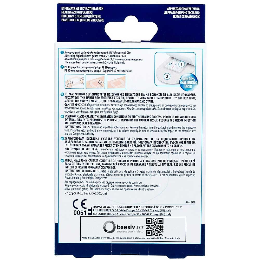 Plasturi cu Acid Hialuronic Vindecare Rapidă - Rezistenti la Apa ...