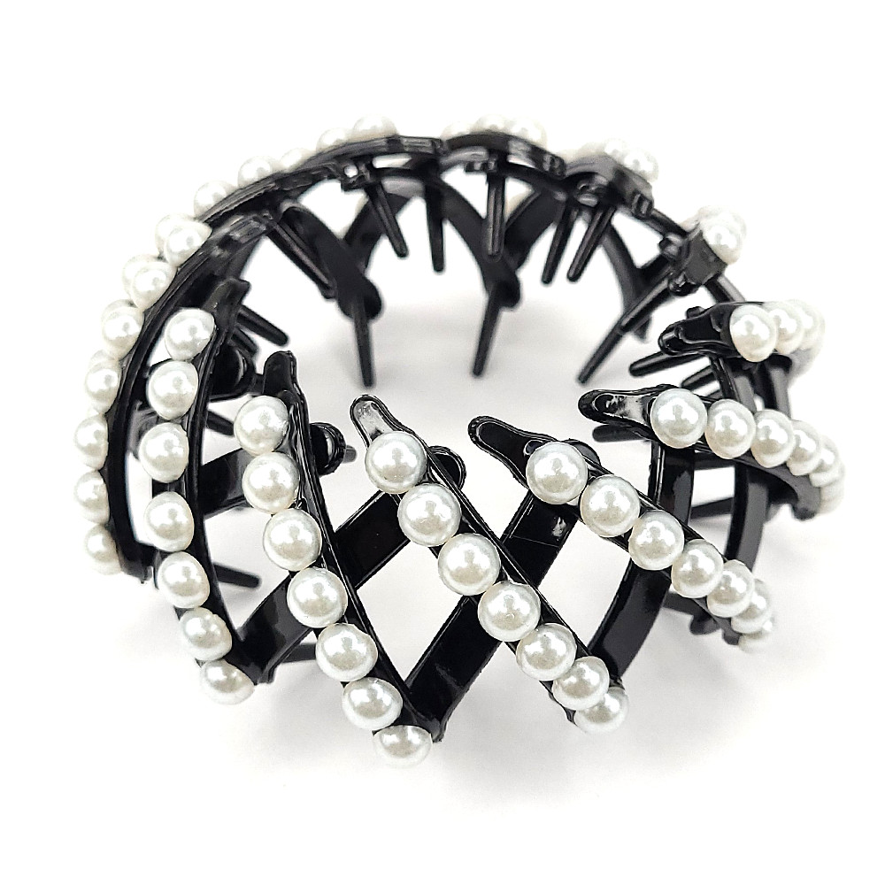 Agrafa de Păr Extensibila cu Perle, Model 'Deep Treasures'