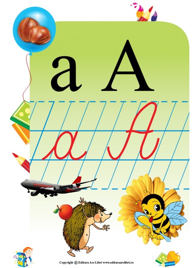 Planse Literele alfabetului și grupurile de litere, Clasa pregătitoare și clasa I