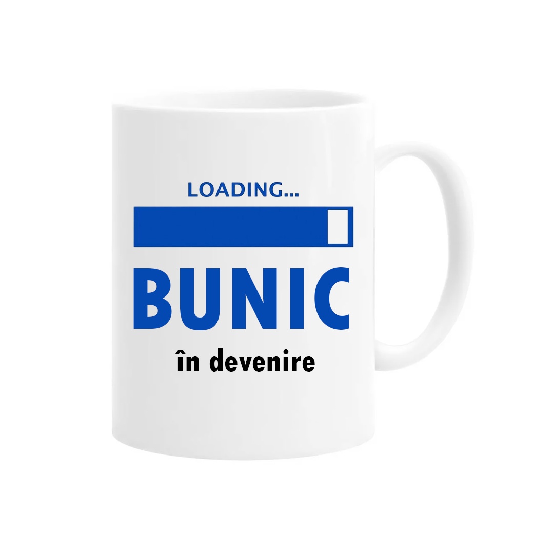 Cană personalizată cu mesaj:"loading bunic in devenire", 330ml ...