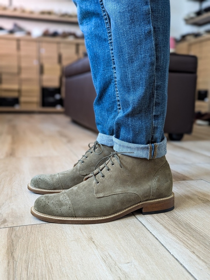 maslinaste kozne cipele - Sve od Kože