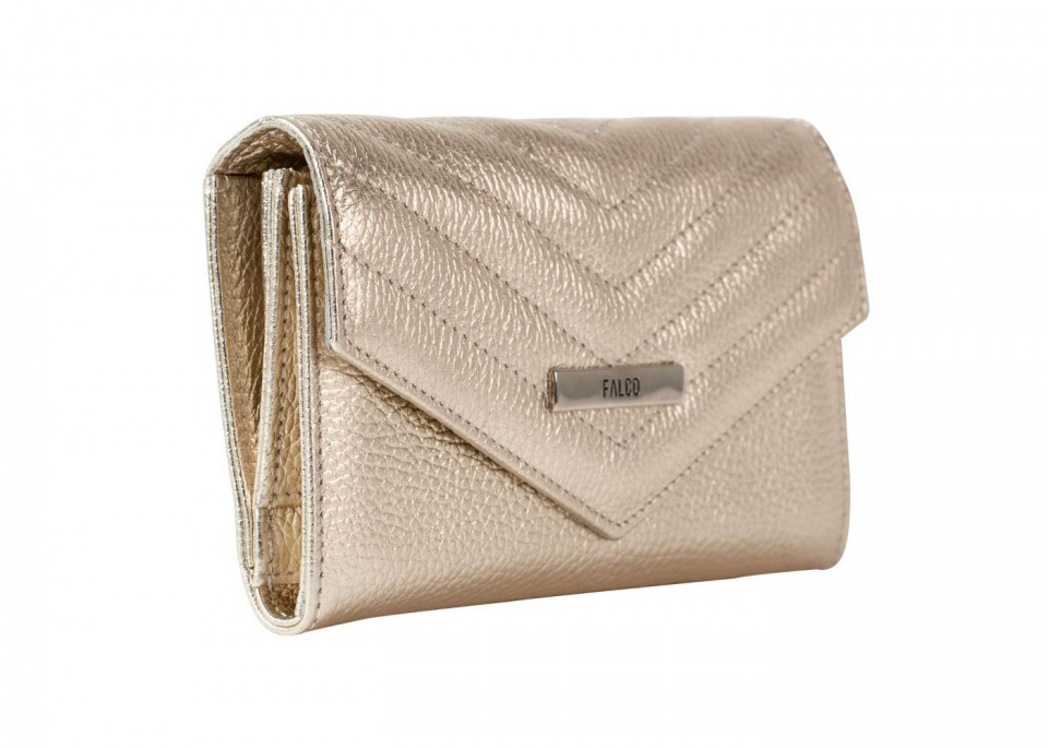 Veliki ženski novčanik od kože Melody zlatni