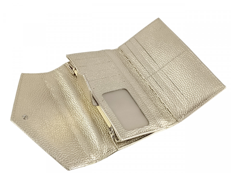 Veliki ženski novčanik od kože Melody zlatni