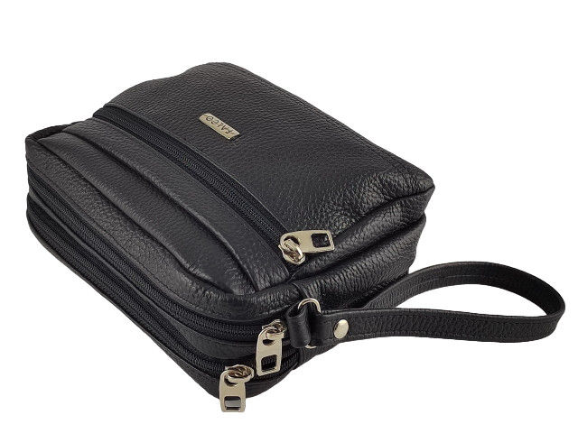 Crna velika klasična ručna kožna torba