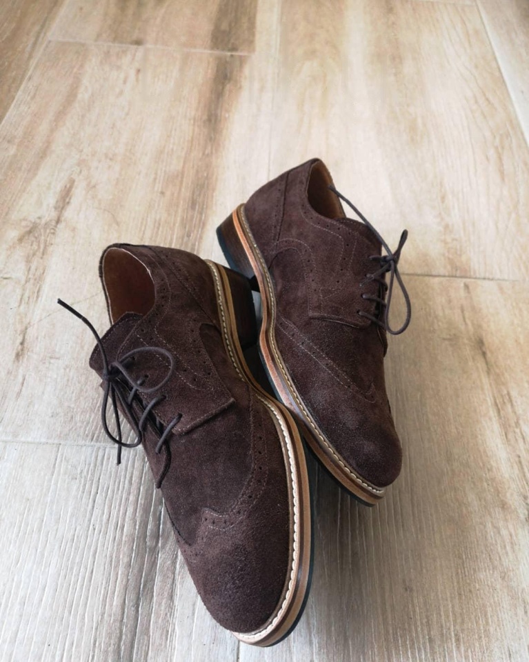 Braon čokolada Derby cipele od prirodne kože