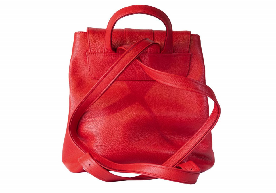 Crveni elegantni ženski kožni ranac Gloria