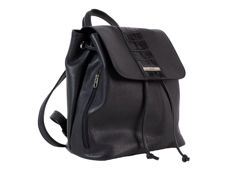 Crni elegantni ženski kožni ranac Gloria