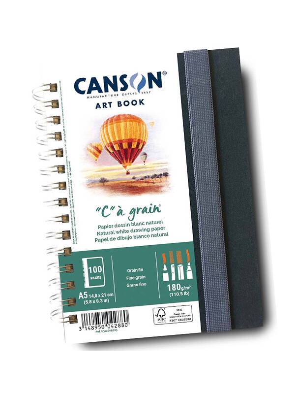 Art book Ca Grain 50 file, A5 180g/mp Canson