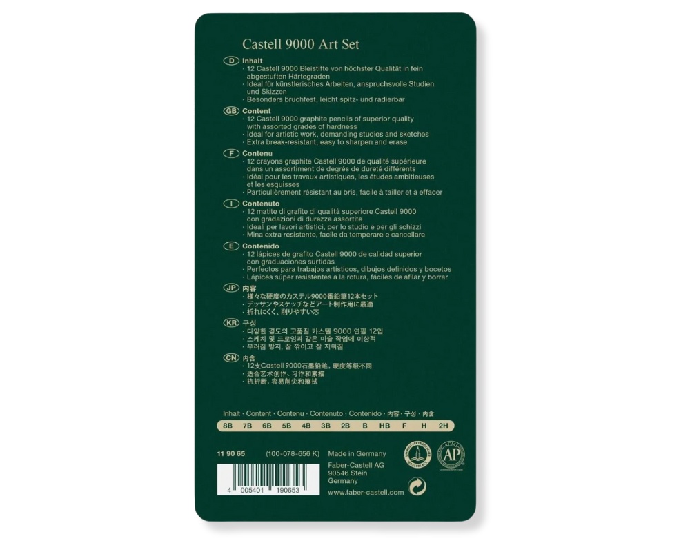 Set de 12 Creioane Castell 9000 (Art Set)