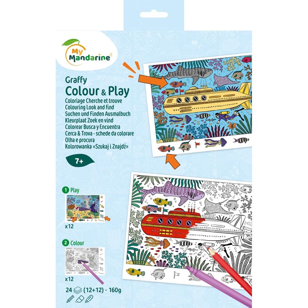 Carte de colorat Graffy Colour & Play, Cauta si Gaseste, Viata ...