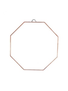 Sticla cu rama de cupru 3mm Octogon