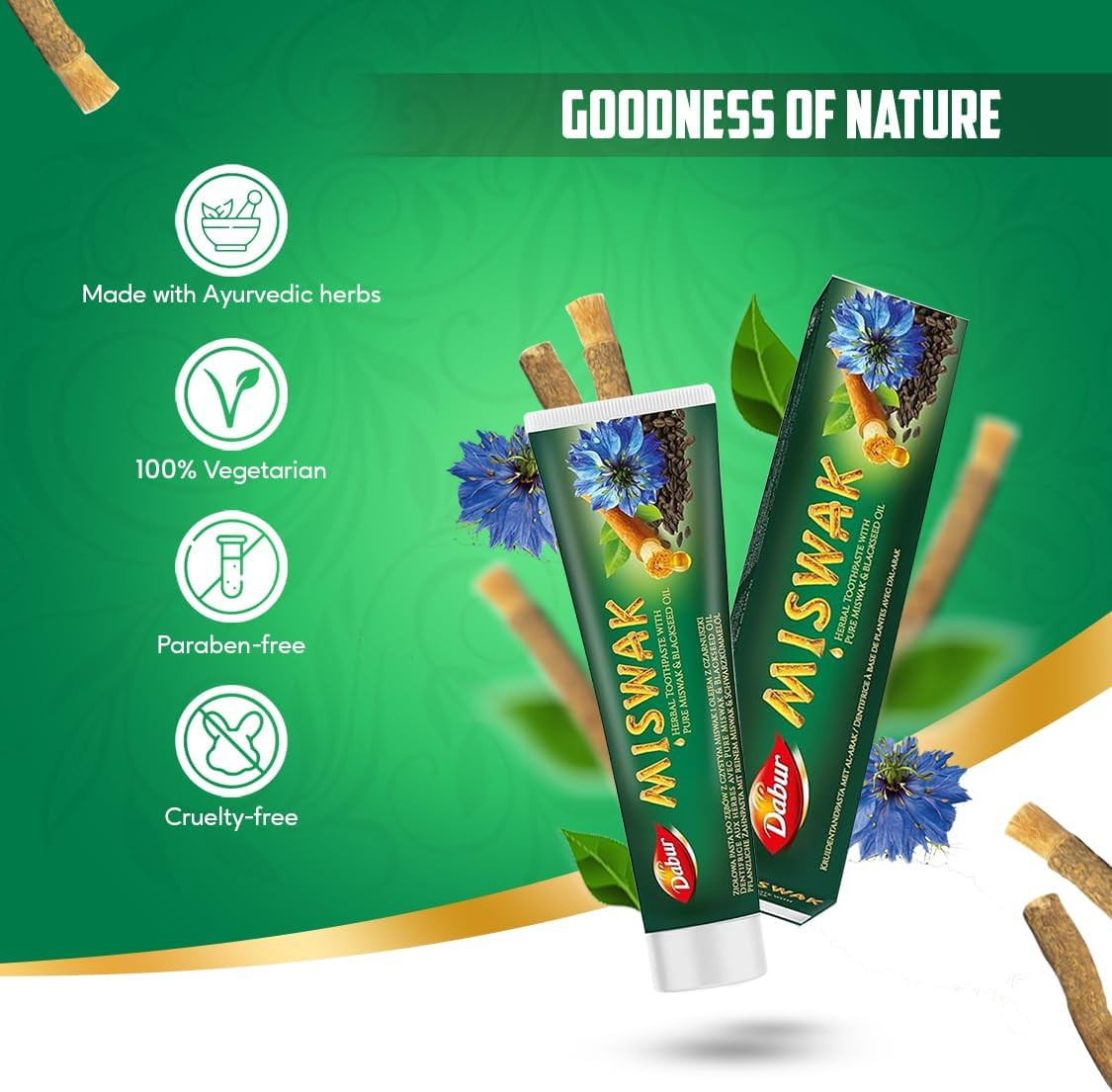 Dabur Miswak Blackseed Toothpaste 100gm