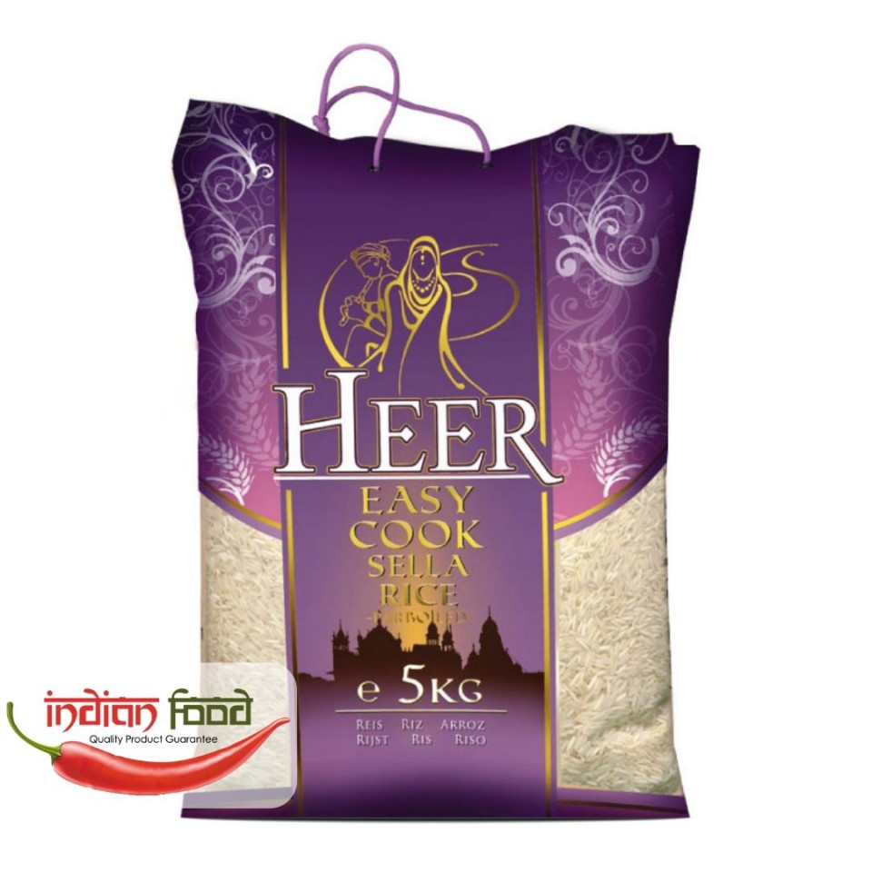 Heer Easy Cook Sella Rice Orez Indian Sella Usor de Gatit Prefiert 5Kg