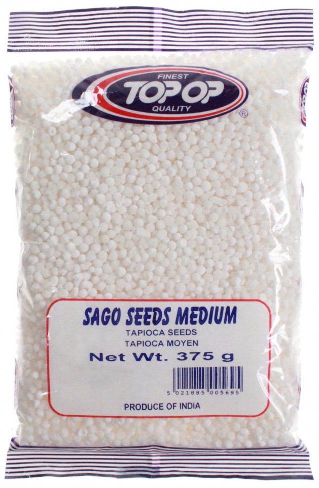 TOPOP Tapioca Sabudana Medium (Perlute Tapioca) 375g