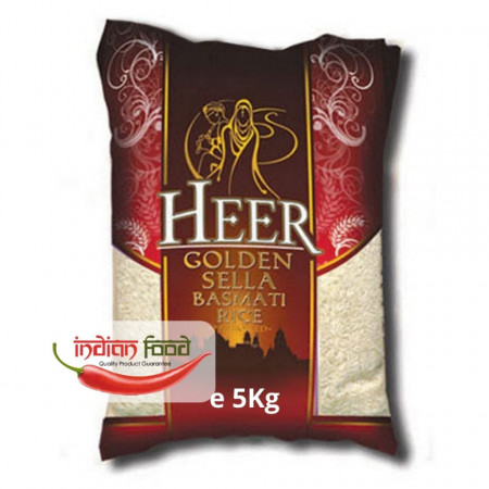 Heer Golden Sella Rice Orez Indian Sella Prefiert Golden 5kg