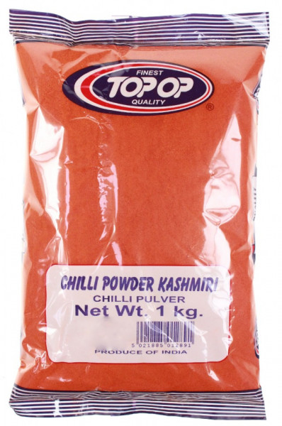 TOPOP Chilli Powder Kashmiri (Boia Rosie, zona Kashmir) 1kg