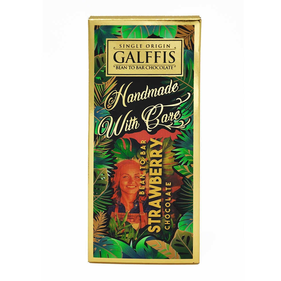 Ciocolata neagra cu crema de capsuni 100 g