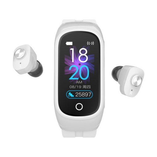 Ceas Smartwatch 2 in1 Techstar® N8 cu Casti Wireless, Ecran tactil de 0 ...