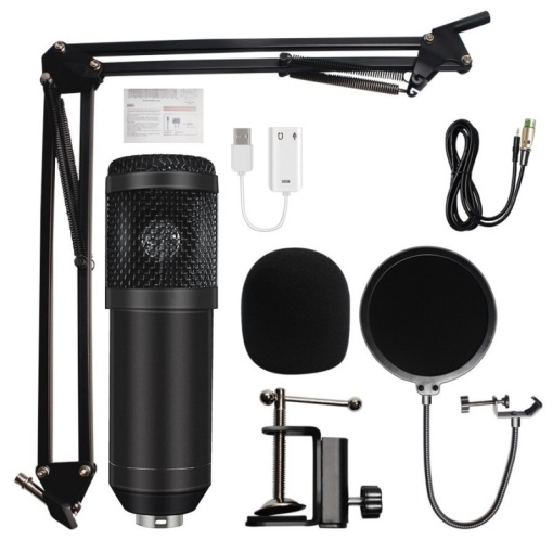 Microfon Profesional de Studio Condenser BM800 cu stand inclus pentru ...