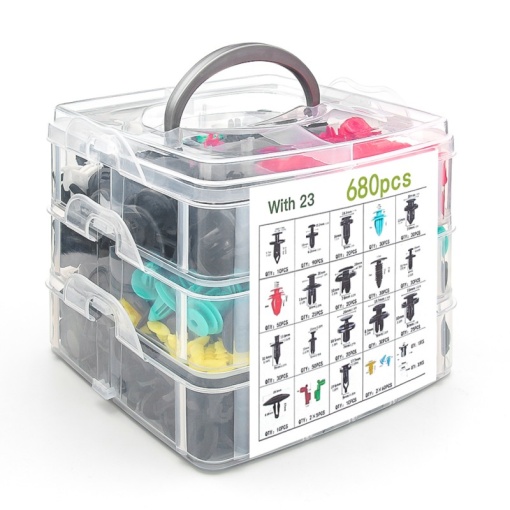 Set 680 clipsuri / cleme auto de fixare universale Techstar® Repair Kit ...