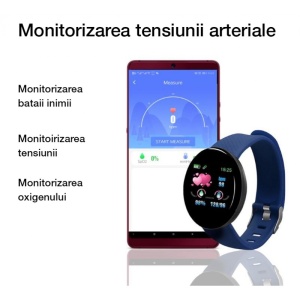 Ceas Smartwatch Techstar® D18, 1.3inch OLED, Bluetooth 4.0 ...