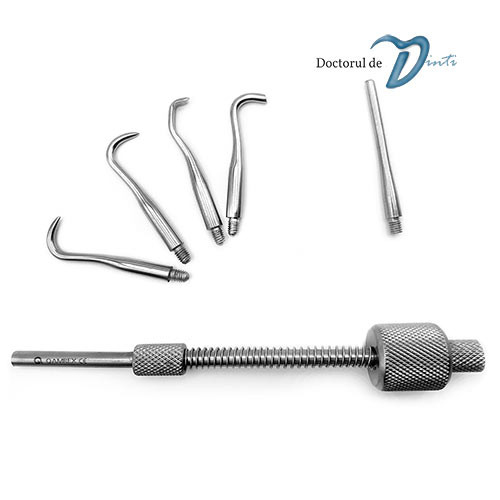 Instrument scos lucrari protetice cu arc si 5 varfuri