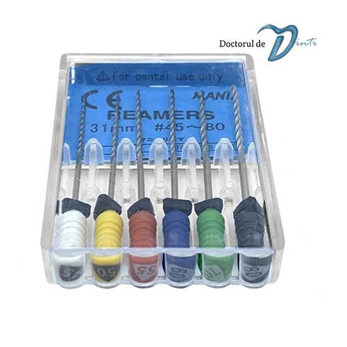 Ace endodontice K Reamer asortate 45-80 31mm MANI