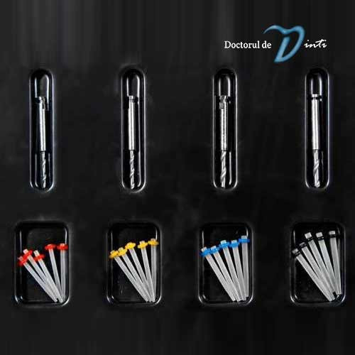 Set mixt pivoti endodontici fibra de sticla tip L