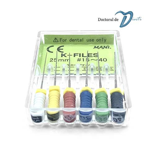 Ace endodontice Kerr files asortate 15-40 25mm MANI