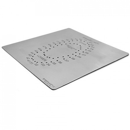 Sablon ghid perforare folie diga metalic Medflair