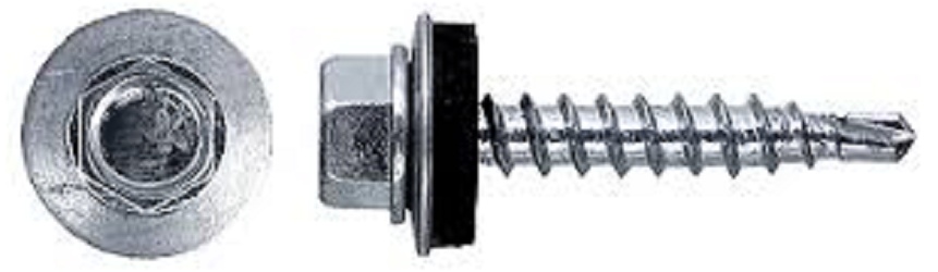 Surub Autoforant Zn de Acoperis cu Saiba EPDM ETS