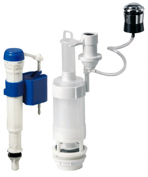 Mecanism WC Pneumatic cu Robinet Flotor Intrare Verticala / D[inch]: 3/8