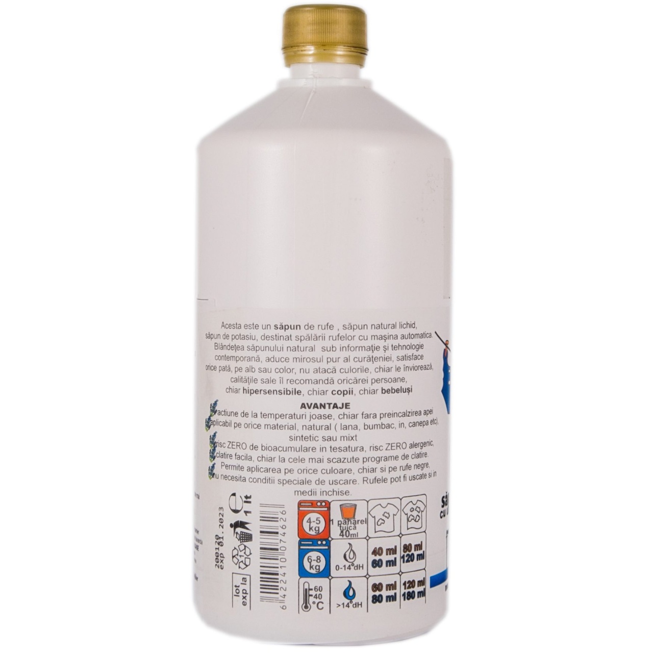 Sapun lichid pentru rufe, Lavanda ( detergent natural concentrat)