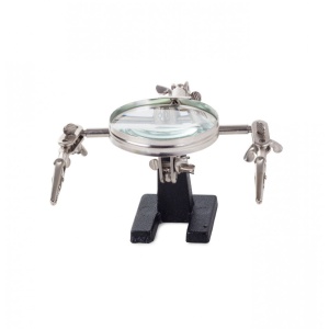 Suport ajutator pentru electronica fina, lupa din sticla si suport din ...