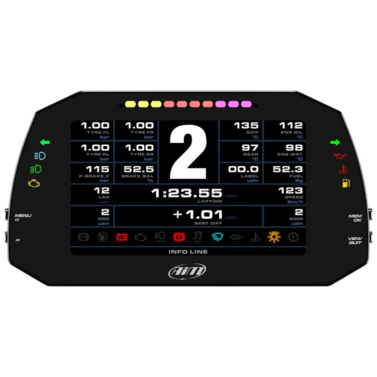 AiM MXG 1.2 Strada 7" TFT Dash Display with Road Icons