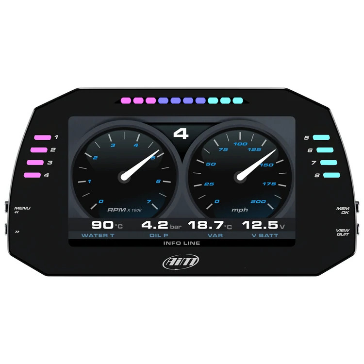 AiM MXG 1.2 Strada 7" TFT Dash Display with Race Icons