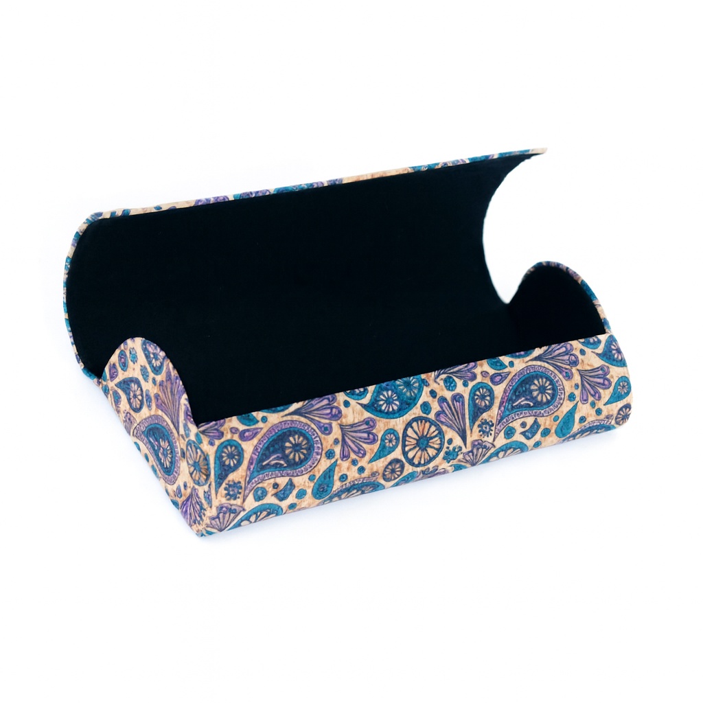 Toc ochelari din pluta imprimeu floral albastru - Ibucork.ro