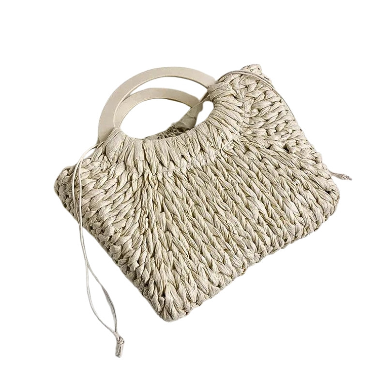 Gentuta tip cos din rafie cu saculet interior