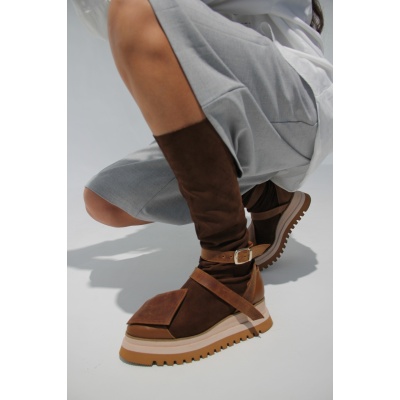 Cizme Adezzo Triangle lungi stretch piele naturala