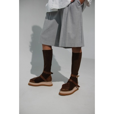 Cizme Adezzo Triangle lungi stretch piele naturala