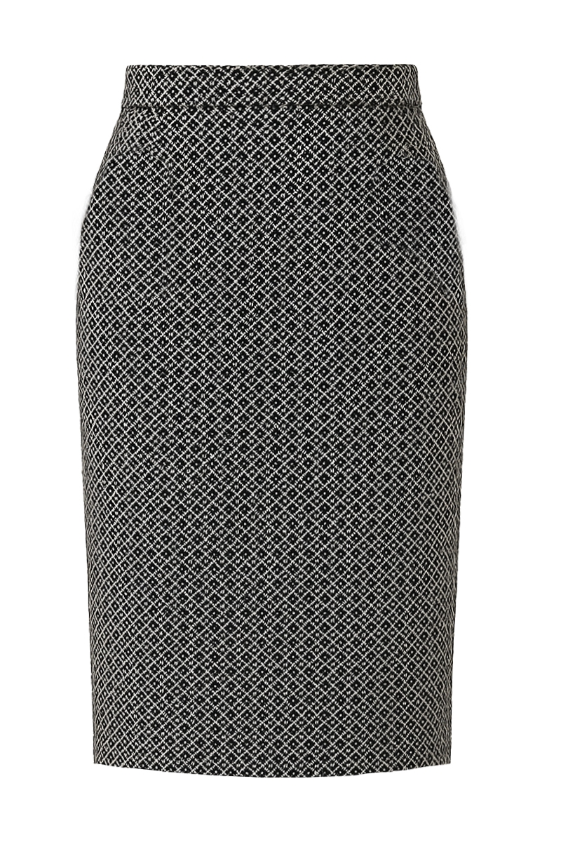 Fusta conica din tesatura tip jacquard