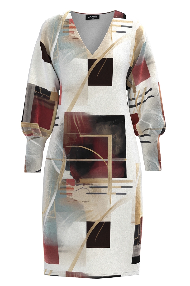 Rochie casual din catifea imprimata Toamna Urbana