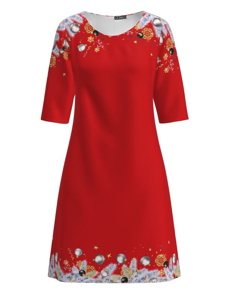 Rochie casual rosie imprimata cu model floral CMD2514