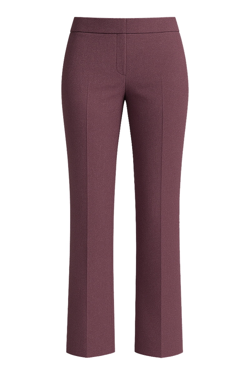 Pantalon drept bordo din stofa fina