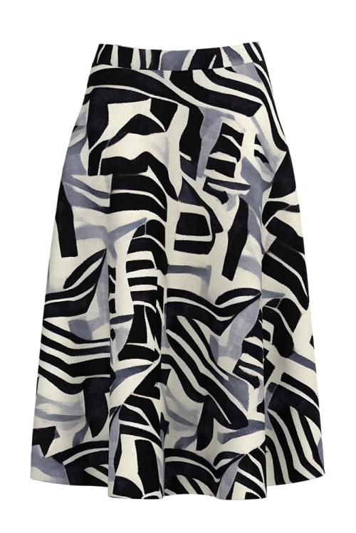 Fusta clos de vara cu imprimeu Abstract