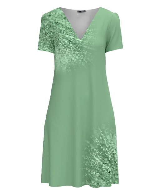 Rochie vernil casual de vara imprimată picaturi de roua CMD4531