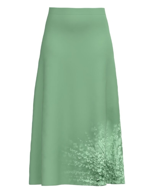 Fusta clos vernil imprimata cu model picaturi de roua CMD4813