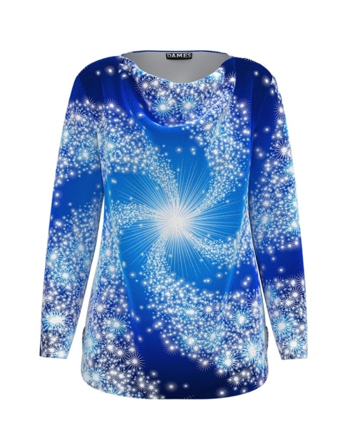 Bluza din catifea cu imprimeu Sparkling CMD3687